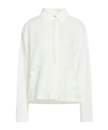 Max Mara Solid Colour Cable-knit Linen Shirt