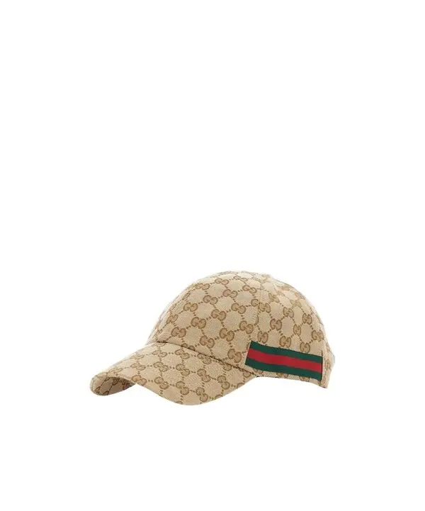 Gucci Gg Web Baseball Cap - Beige
