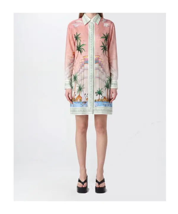 Casablanca Printed Shirt Dress