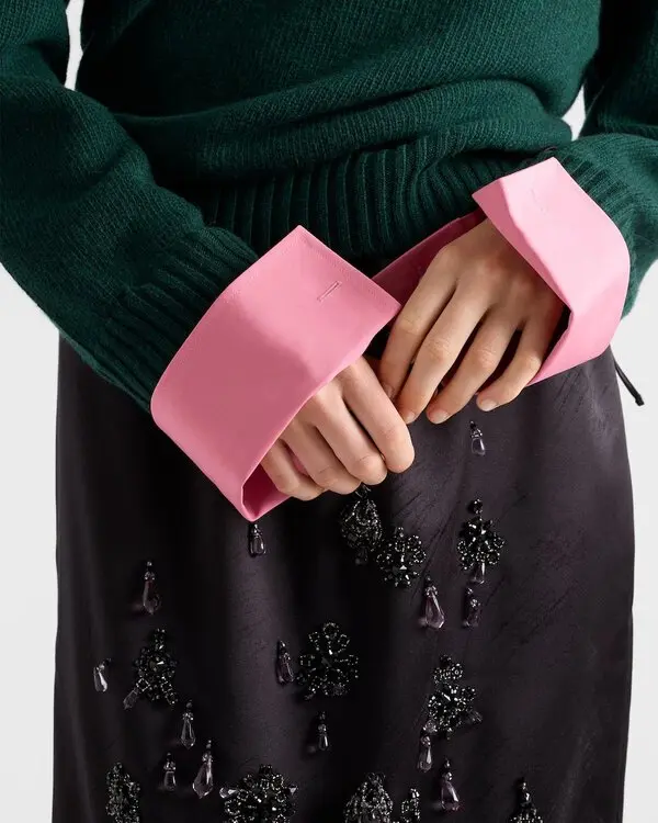 Prada Satin Skirt With Embroidery