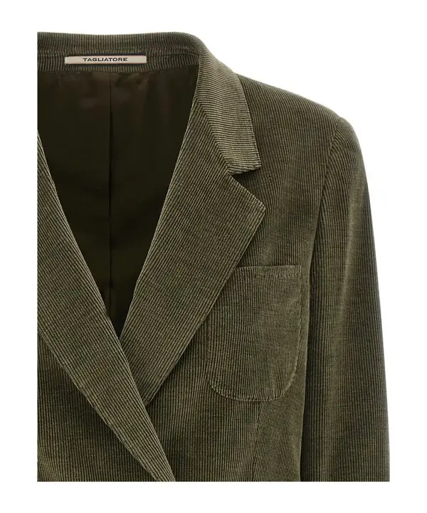 Tagliatore Double-breasted Corduroy Blazer