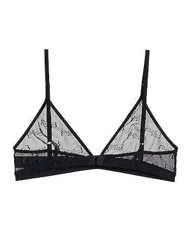 Balenciaga Solidcolor Lace Triangle Bra