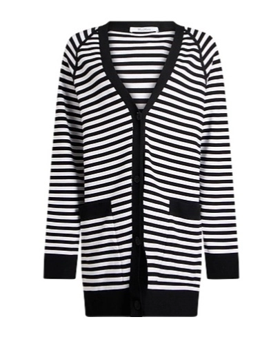 Max Mara Striped Knitted Sweater - Black