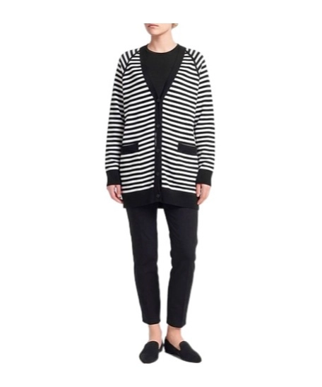 Max Mara Striped Knitted Sweater - Black
