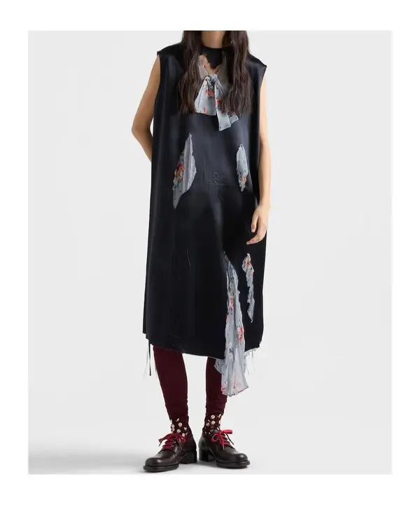 Prada Devoré Satin Dress