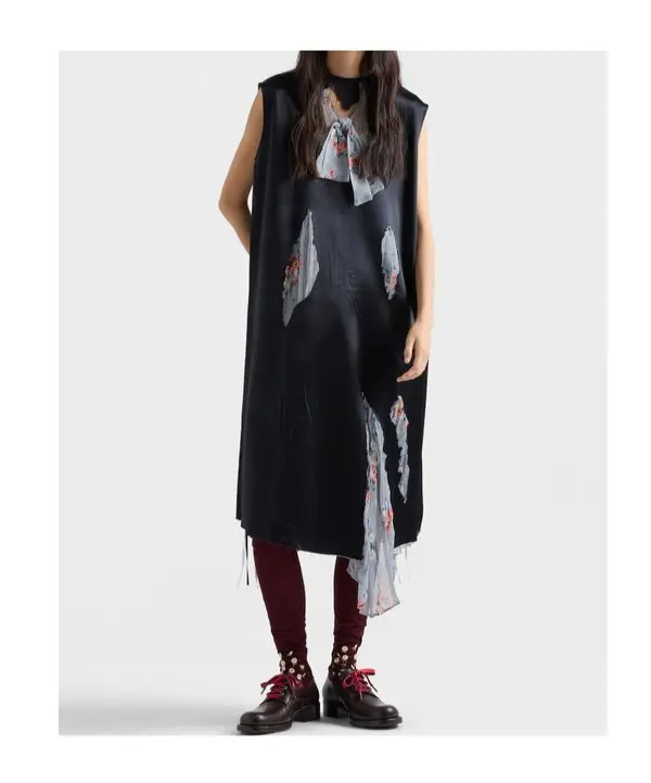 Prada Devoré Satin Dress