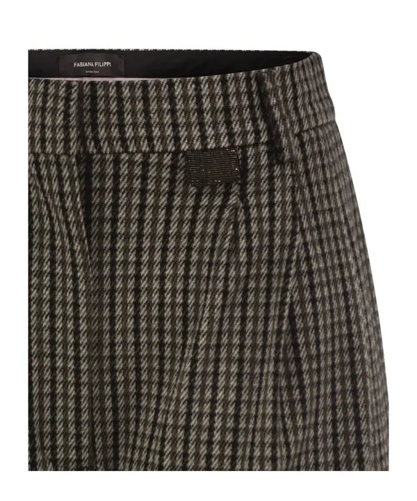 Fabiana Filippi Houndstooth Casual Trousers