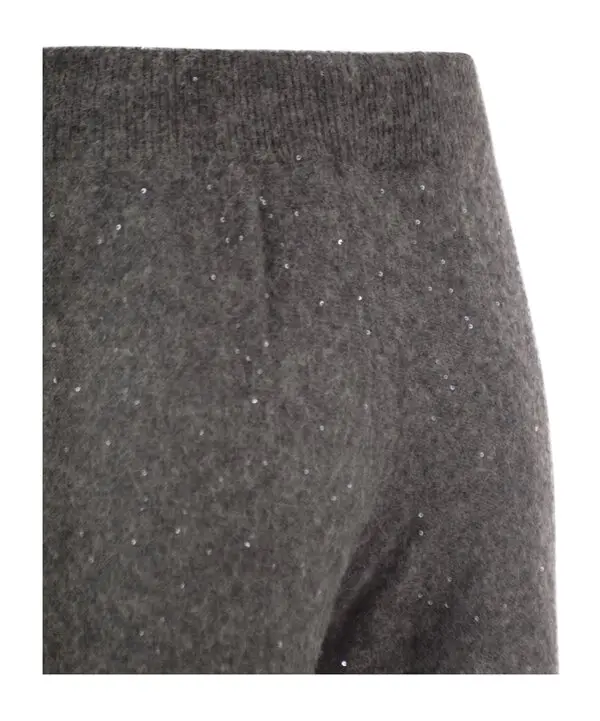 Fabiana Filippi Sequin-knit Trousers - Black