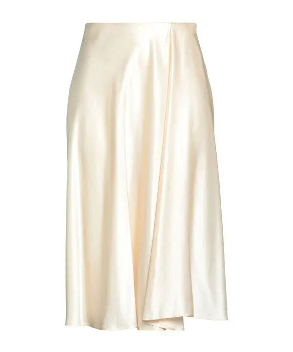 Max Mara Satin Midi Skirt - Yellow