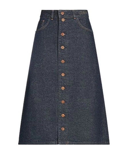 Chloé Darkwash Denim Flared Skirt