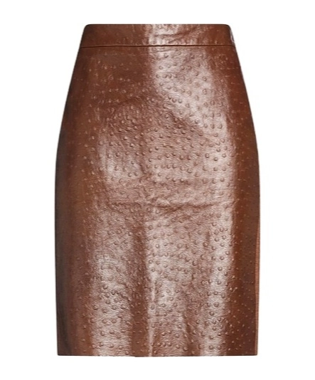 Max Mara Ostrich Patterned Pencil Skirt