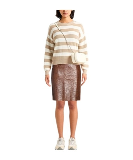 Max Mara Ostrich Patterned Pencil Skirt