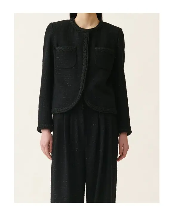 Fabiana Filippi Crew-neck Casual Jacket With Patch Pockets
