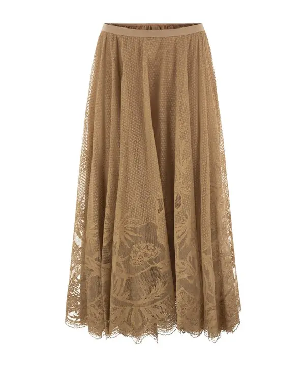Fabiana Filippi Pleated Lace Skirt