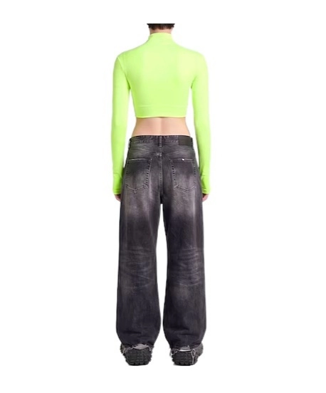Balenciaga Highneck Longsleeve Cropped Top