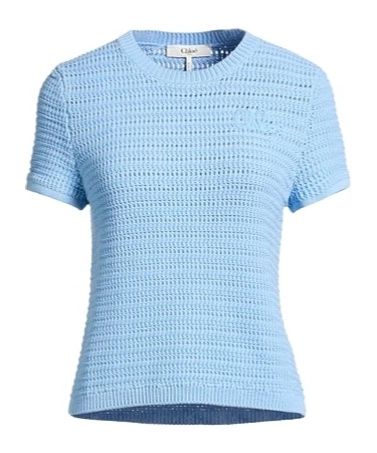 Chloé Solid-color Knitted Short-sleeved Shirt