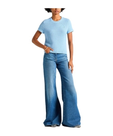Chloé Solid-color Knitted Short-sleeved Shirt