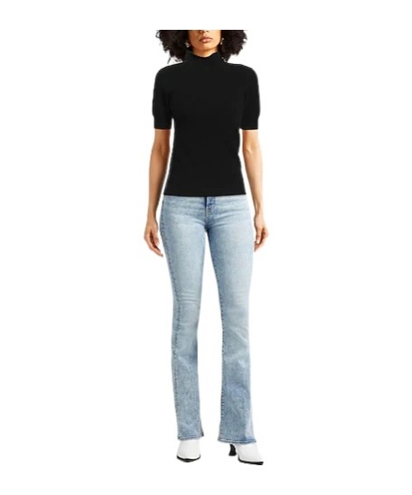 Marni Solidcolor Lightweight Knit Shortsleeve Turtleneck Top