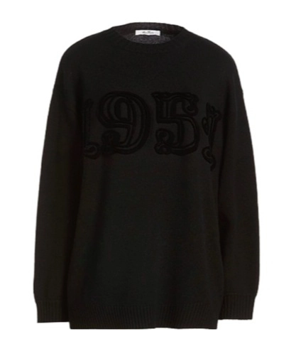 Max Mara Knitted Long-sleeved Top - Black