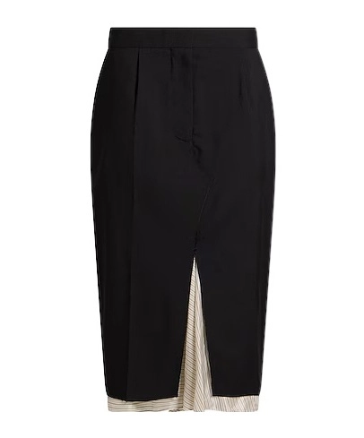 Marni Multicolor Wool Midi Skirt - Black