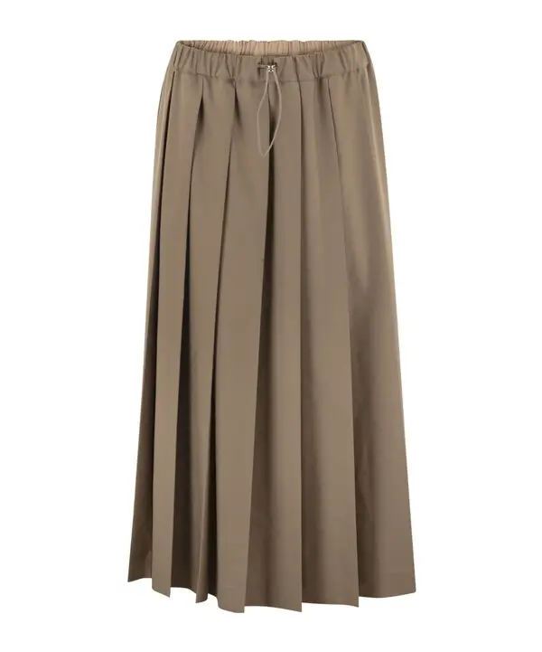 Fabiana Filippi Pleated Midi Skirt - Brown