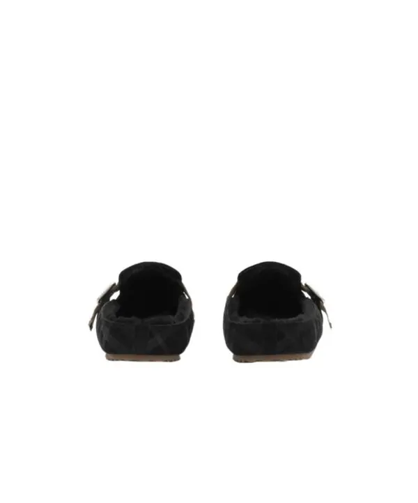 Burberry Check Shearling Urchin Clogs