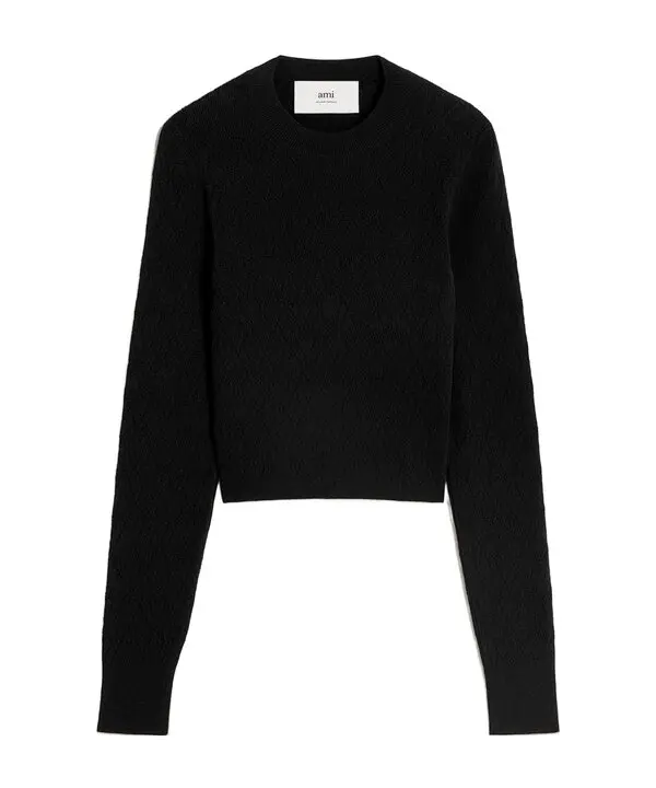 AMI Paris De Coeur Cotton-blend Top