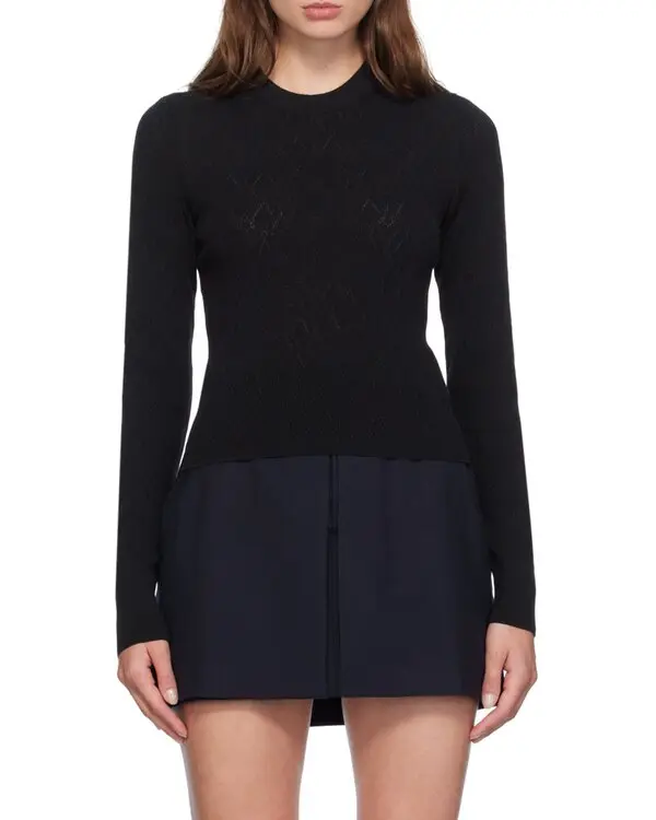 AMI Paris De Coeur Cotton-blend Top