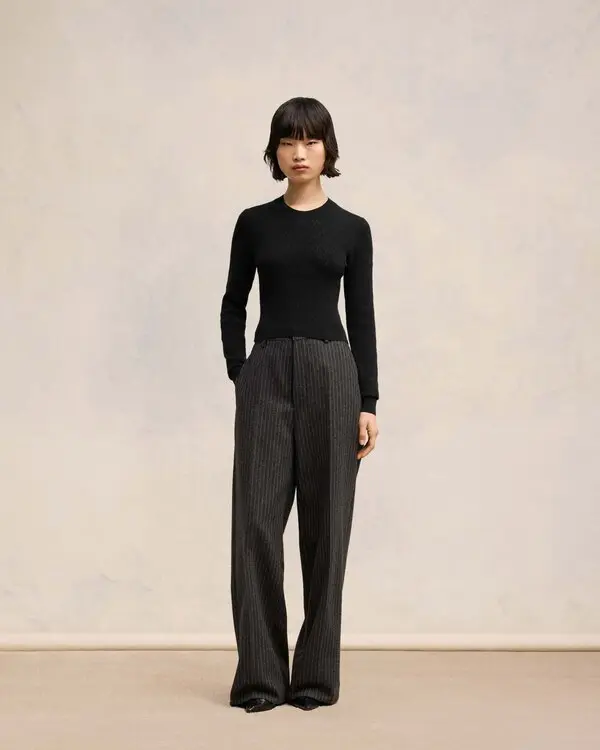 AMI Paris De Coeur Cotton-blend Top