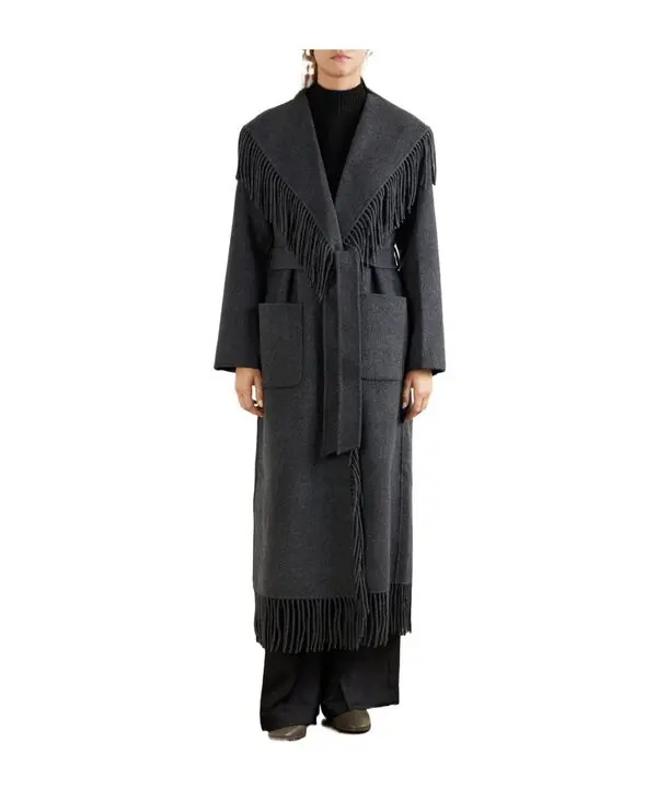 Simkhai Fringed Wool-blend Coat