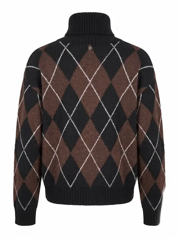 ANIYE BY Argyle Turtleneck Sweater