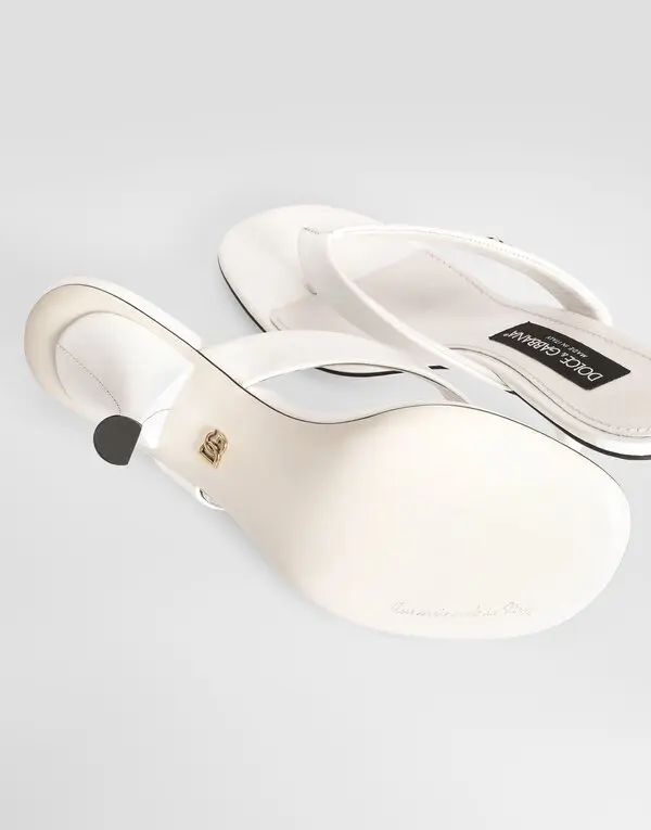 Dolce & Gabbana Patent Leather Thong Sandals