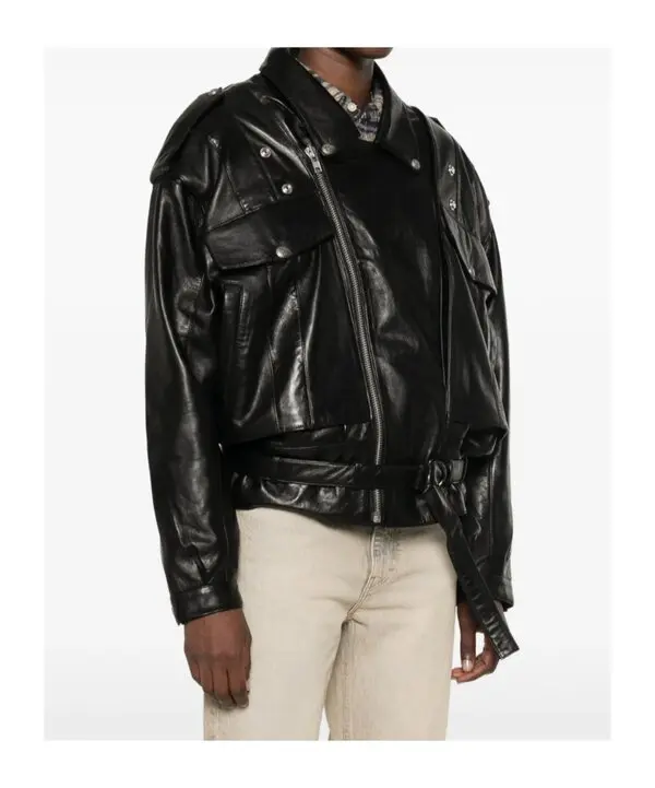 R13 Boyfriend Leather Moto Jacket