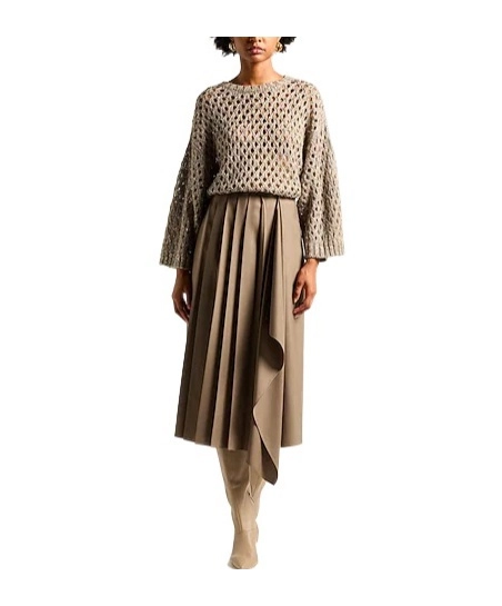 Brunello Cucinelli Solidcolor Pleated Skirt