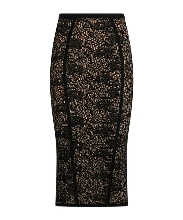 Elisabetta Franchi Lace-patterned Skirt