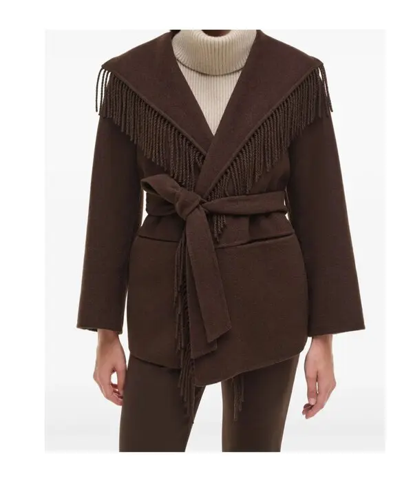 Simkhai Rowen Fringe-trimmed Wool Jacket