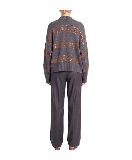 Brunello Cucinelli Striped Knit Sweater