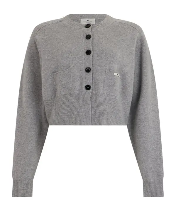 Elisabetta Franchi Button-front Long-sleeve Knit Top