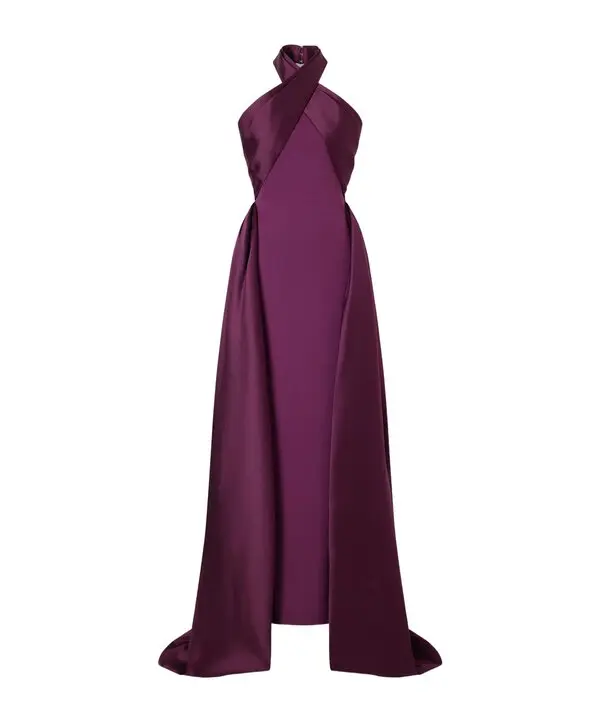 Solace Halterneck Crepe Gown