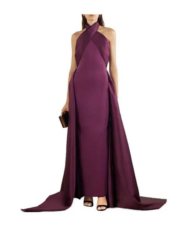 Solace Halterneck Crepe Gown
