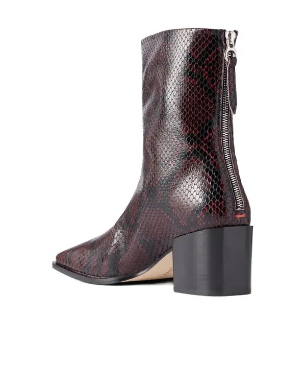 AeydĒ Sneak-effect Leather Ankle Boots