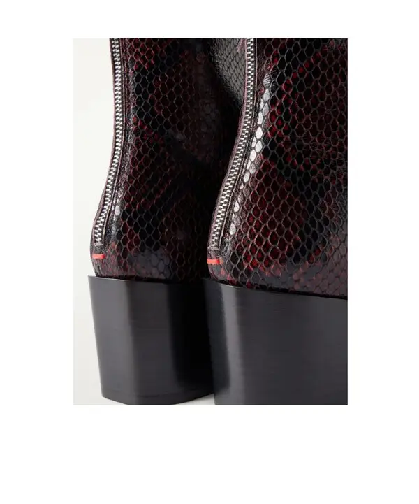 AeydĒ Sneak-effect Leather Ankle Boots
