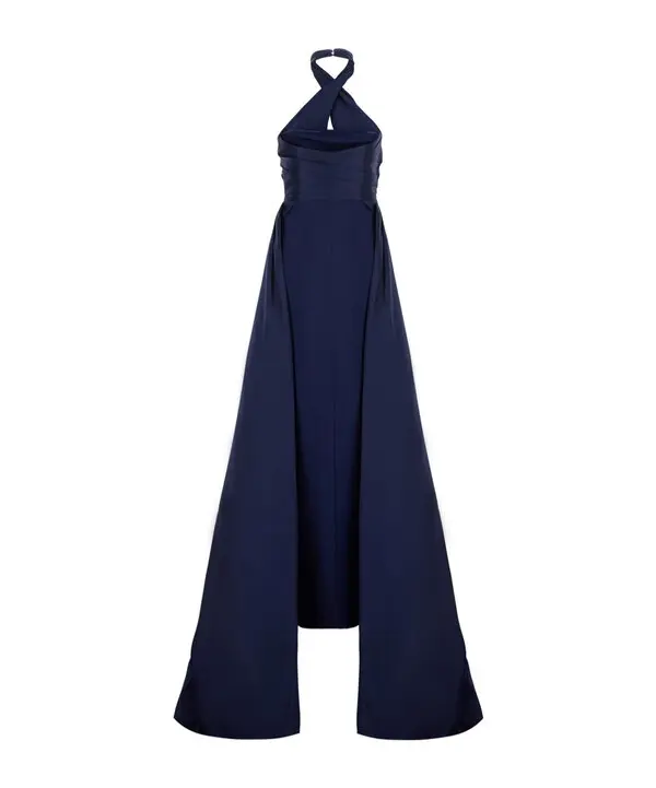 Solace Halterneck Crepe Gown