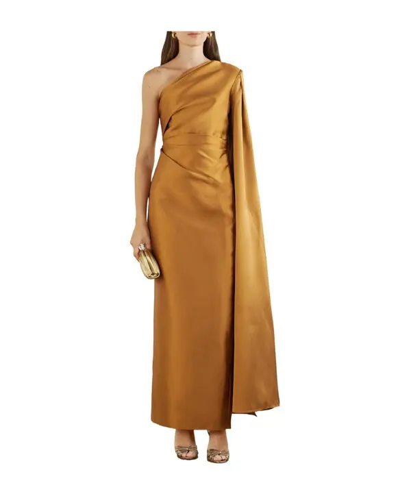 Solace One-shoulder Twill Gown
