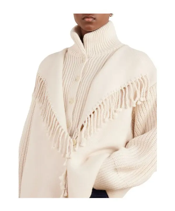 FRAME Fringed Wool Cardigan - No