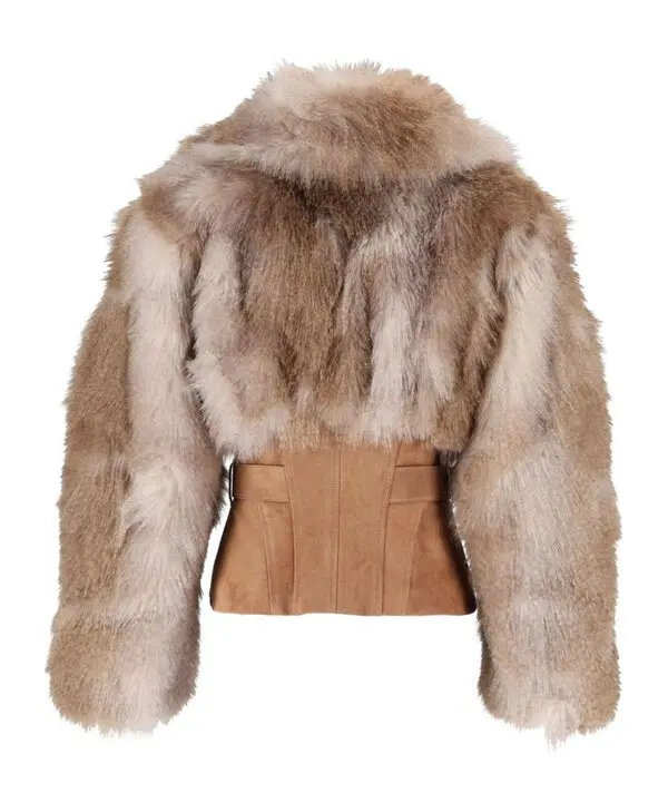 Elisabetta Franchi Fur-effect Bustier Jacket
