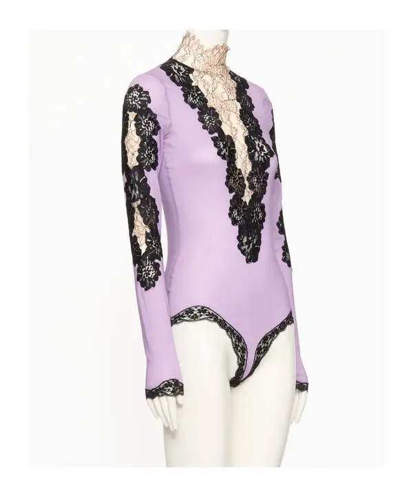 Valentino Garavani Jersey Bodysuit With Lace