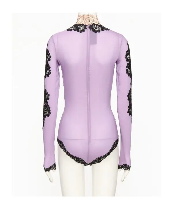 Valentino Garavani Jersey Bodysuit With Lace
