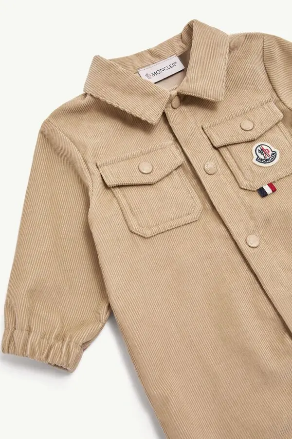 Moncler Corduroy Long Sleeve Baby Grow