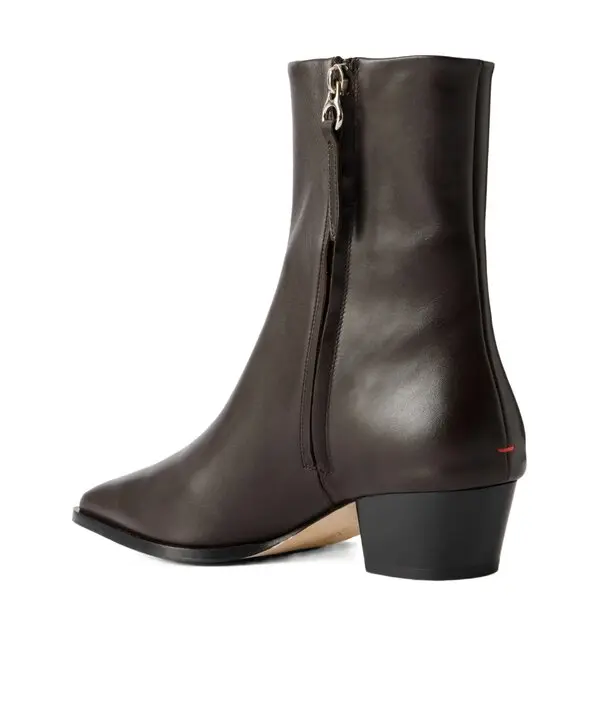 AeydĒ Solid Leather Ankle Boots